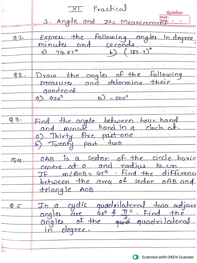 XI Maths Practical 1 To 5 | PDF