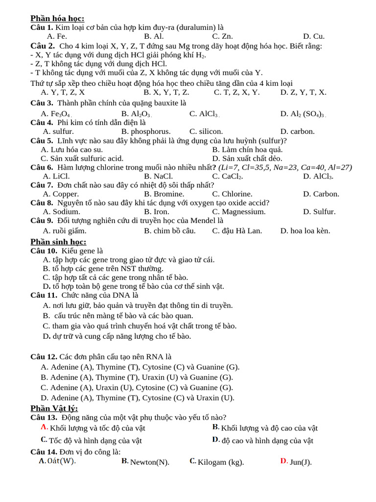 KHTN 9 Gi A Hki | PDF