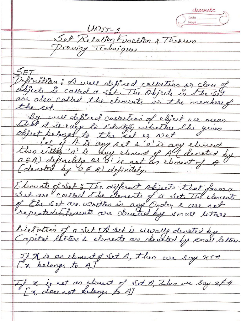 Discrete Structure Unit 1 - Compressed | PDF