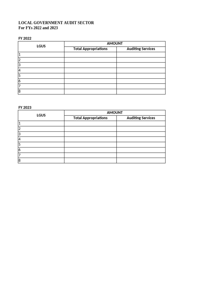 Total Appro and Auditing Services - LGAS Team 4 | PDF