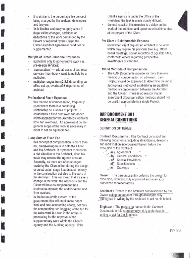 Uap Doc 301 | PDF | Architect | General Contractor