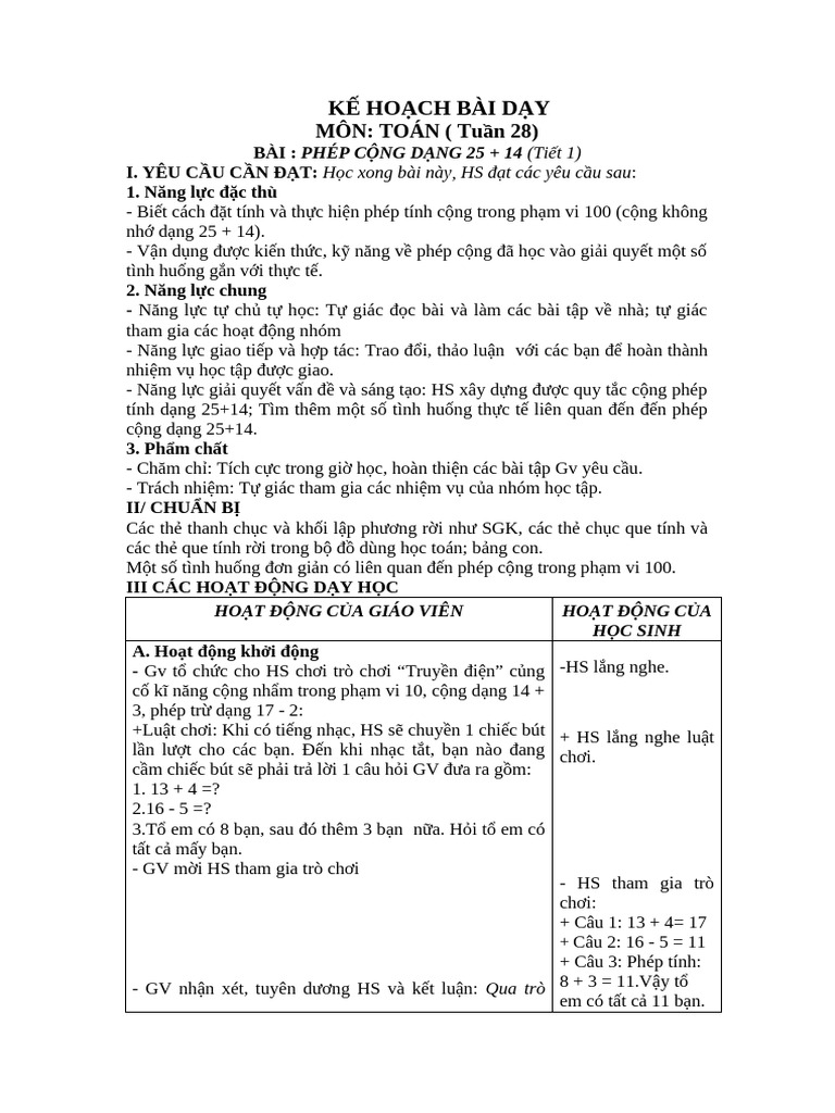 (H NH) Phép C NG D NG 25+14 | PDF