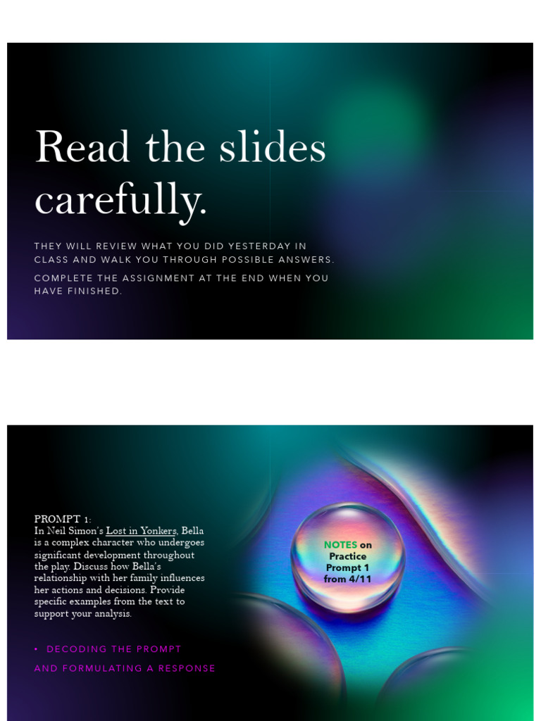 Decoding and Planning Practice Prompt USE | PDF