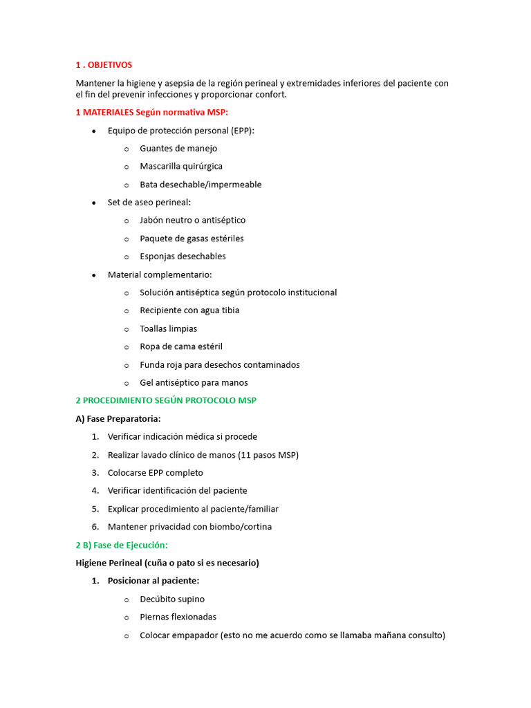 Aseo Extr - in | PDF