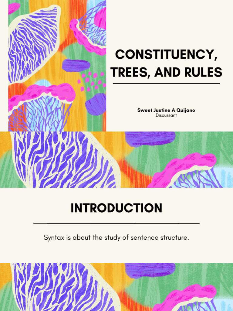 Constituency Trees and Rules | PDF
