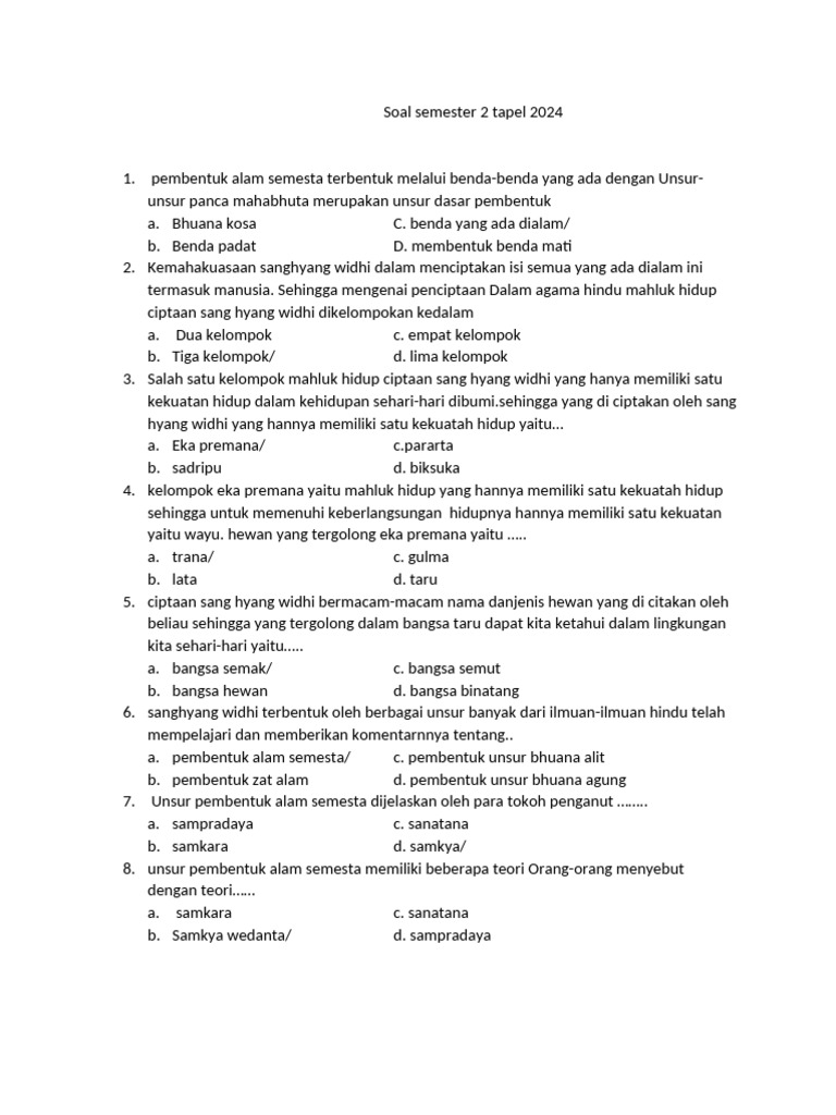 Soal Kelas 8 SMT 2 | PDF