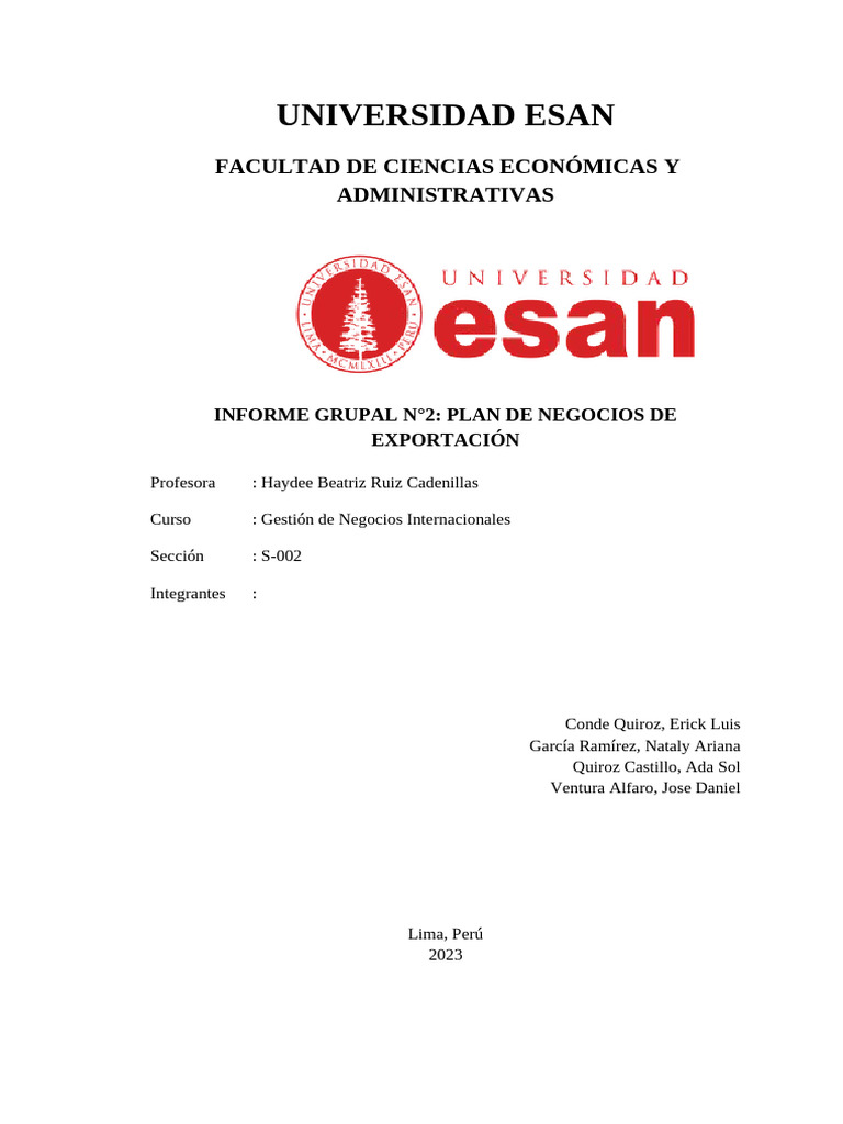 Informe N3 Gni | PDF | Patata | Producto (Negocio)