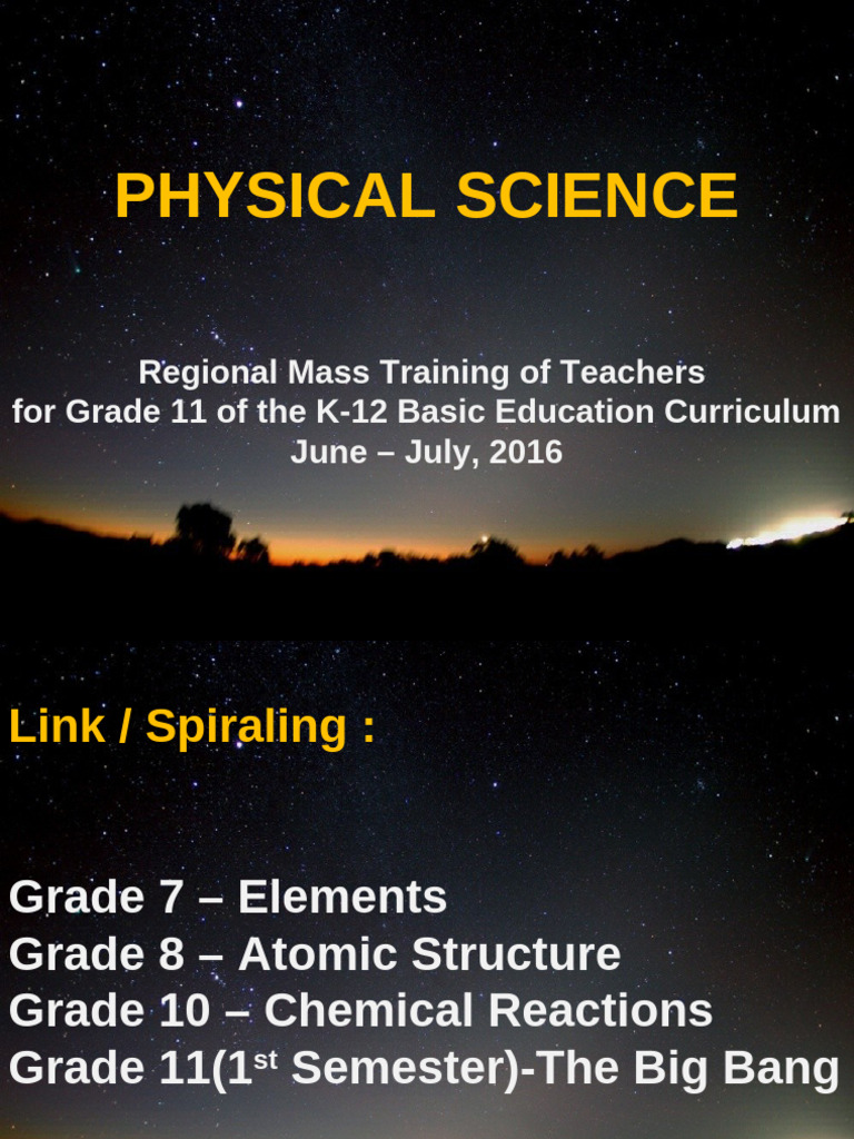 Ps Grade 11 Origin of Elements | PDF | Big Bang | Stars