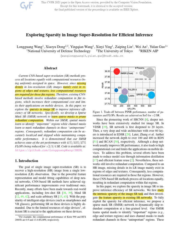 Wang 等。 - Exploring Sparsity in Image Super-Resolution for E | PDF | Applied Mathematics ...
