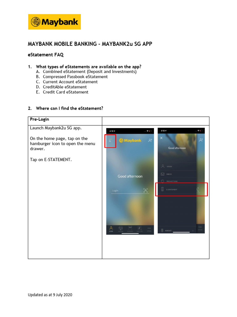 Mobile Estatement | PDF