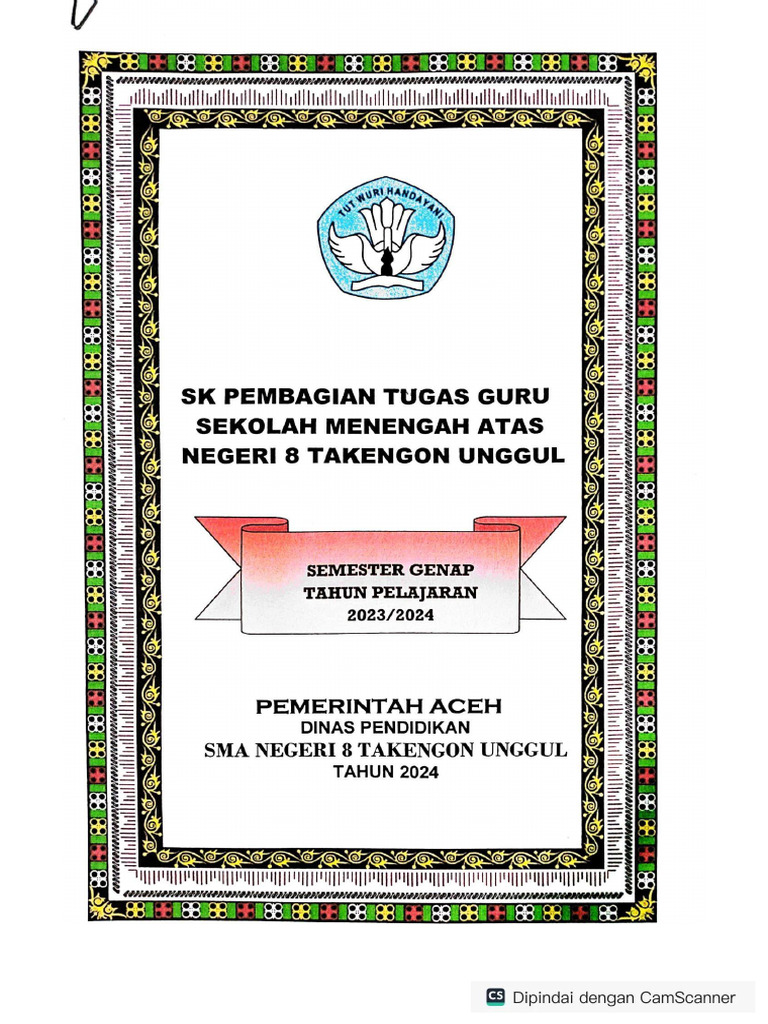 SK Pembagian Tugas Sem Genap 2023-2024 (1) | PDF