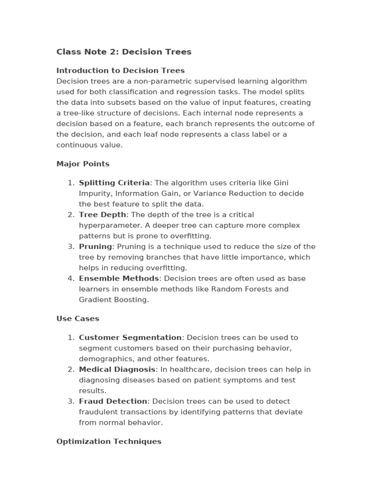 Understanding Decision Trees in ML | PDF