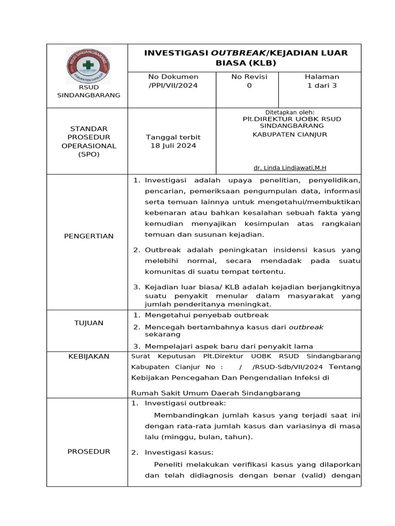 PPI 1 EP 1 SPO OUTBREAK_KLB | PDF