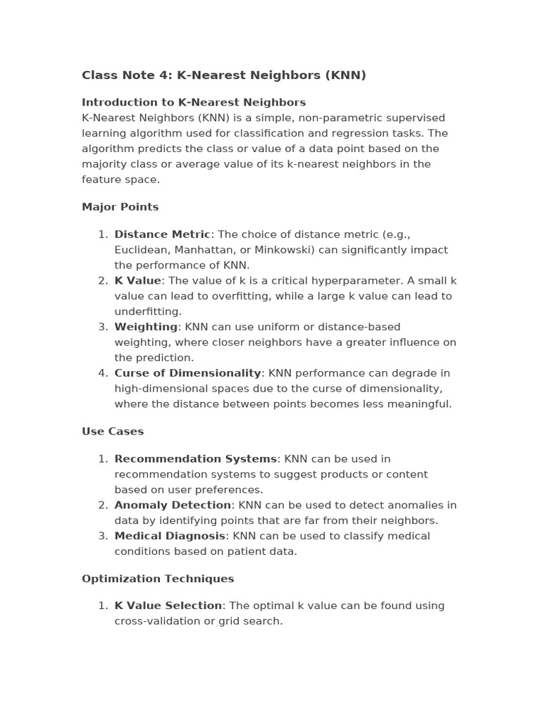 Machine Learning Note 4 Pdf