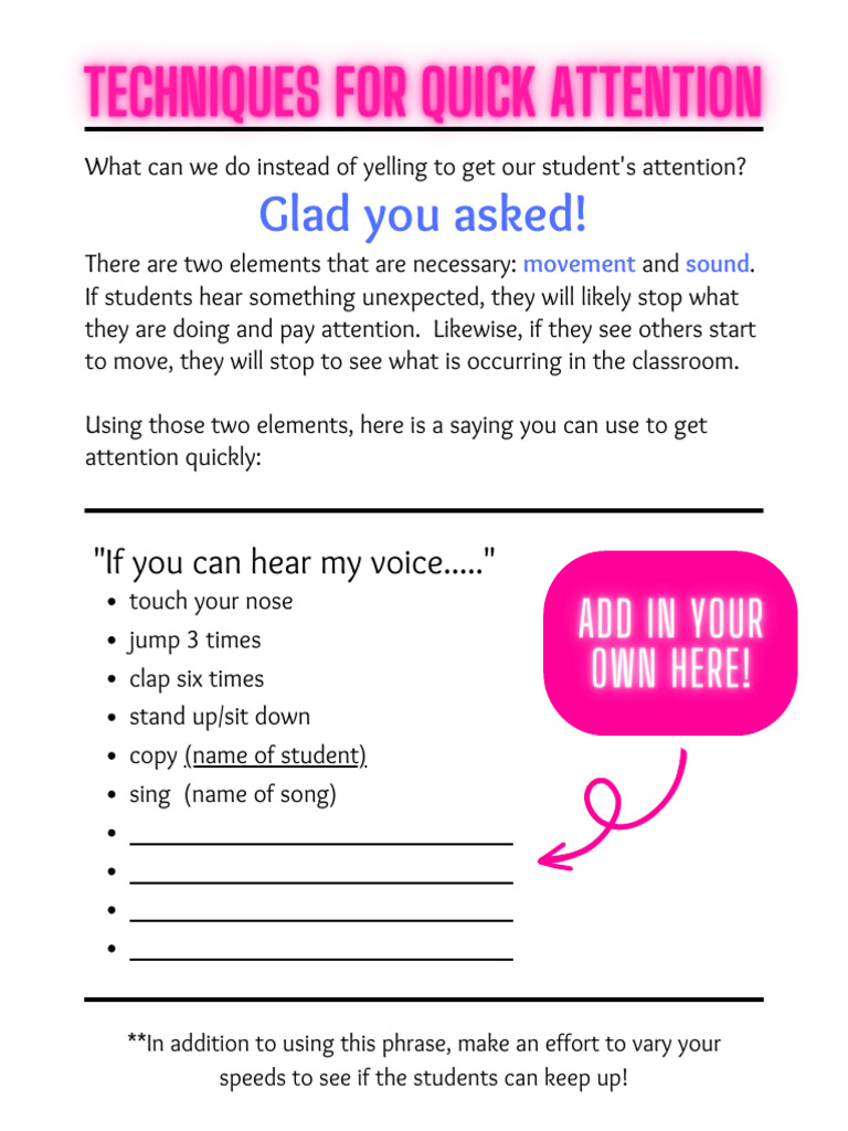 Attention-Getter Strategies | PDF