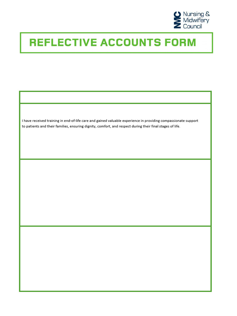 Reflective-Accounts-Form EOL | PDF