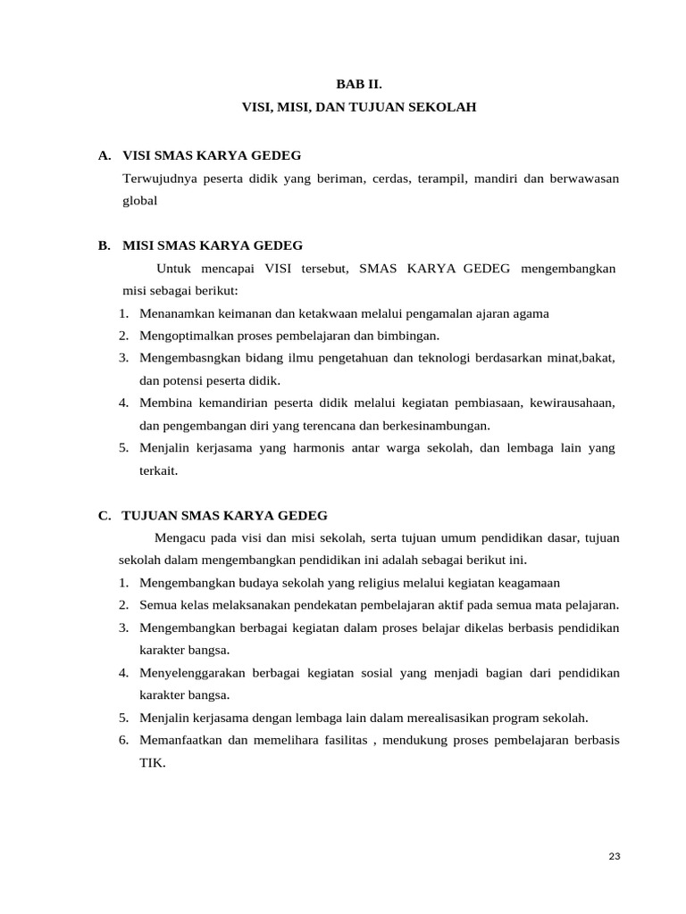 Visi Misi | PDF