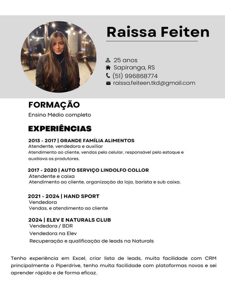 Raissa Curriculo | PDF