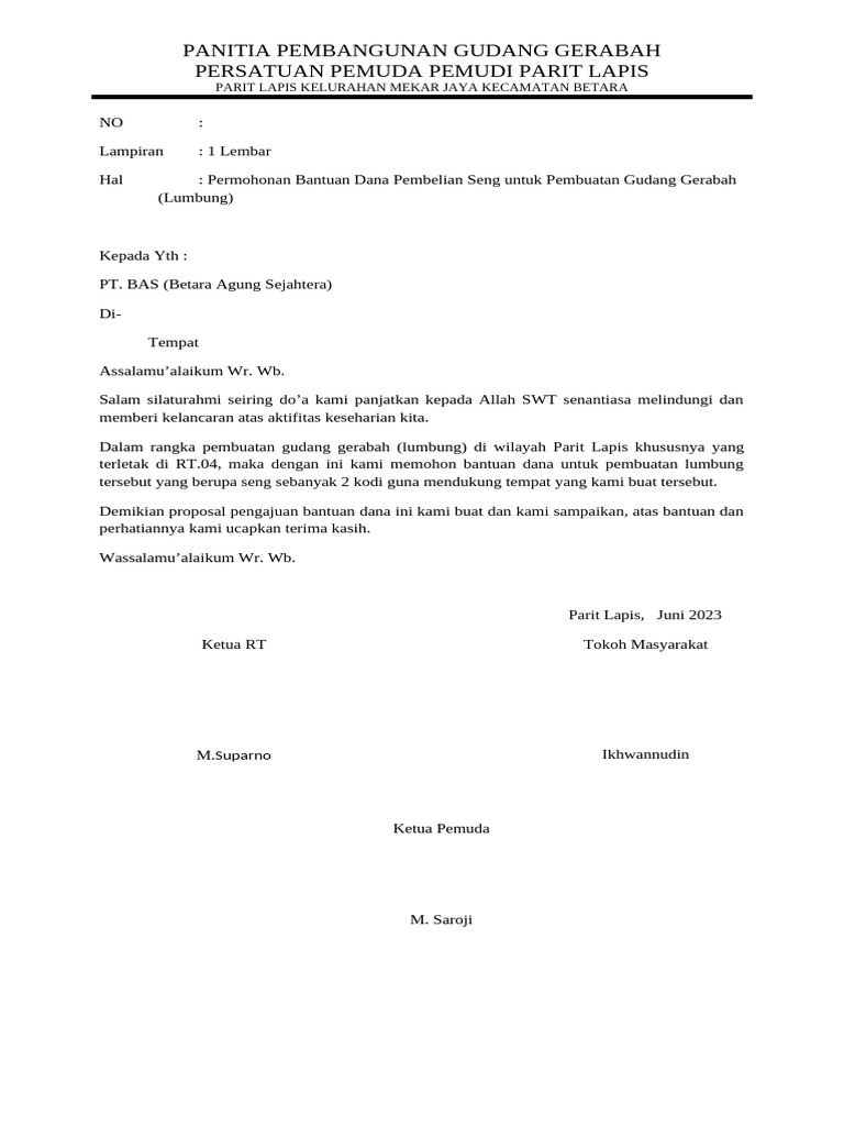 Proposal 1 Lembar-1 | PDF