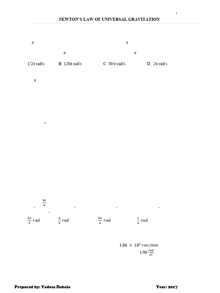 G-12 Physics Practice Questions Rotational Motion | PDF | Force ...