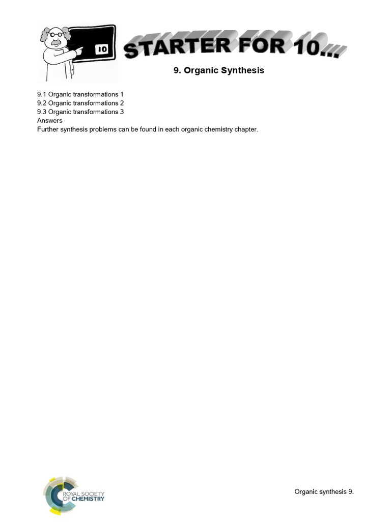 Organic Synthesis | PDF