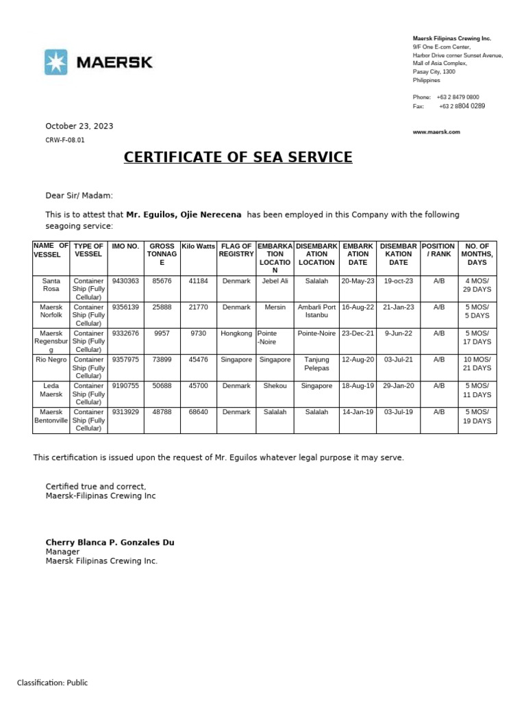 Eguilos Sea Service For Checking and Editing-4 | PDF | Water Transport ...