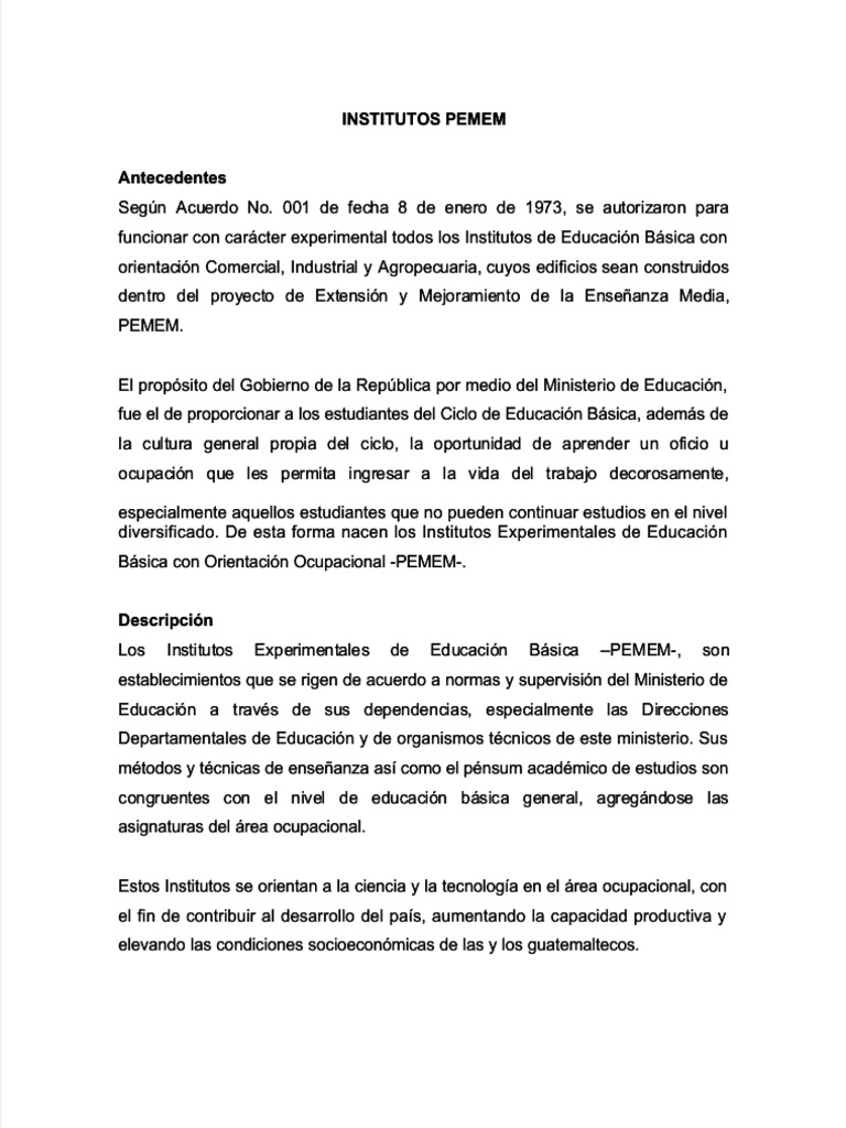 Instituto Pemem | PDF