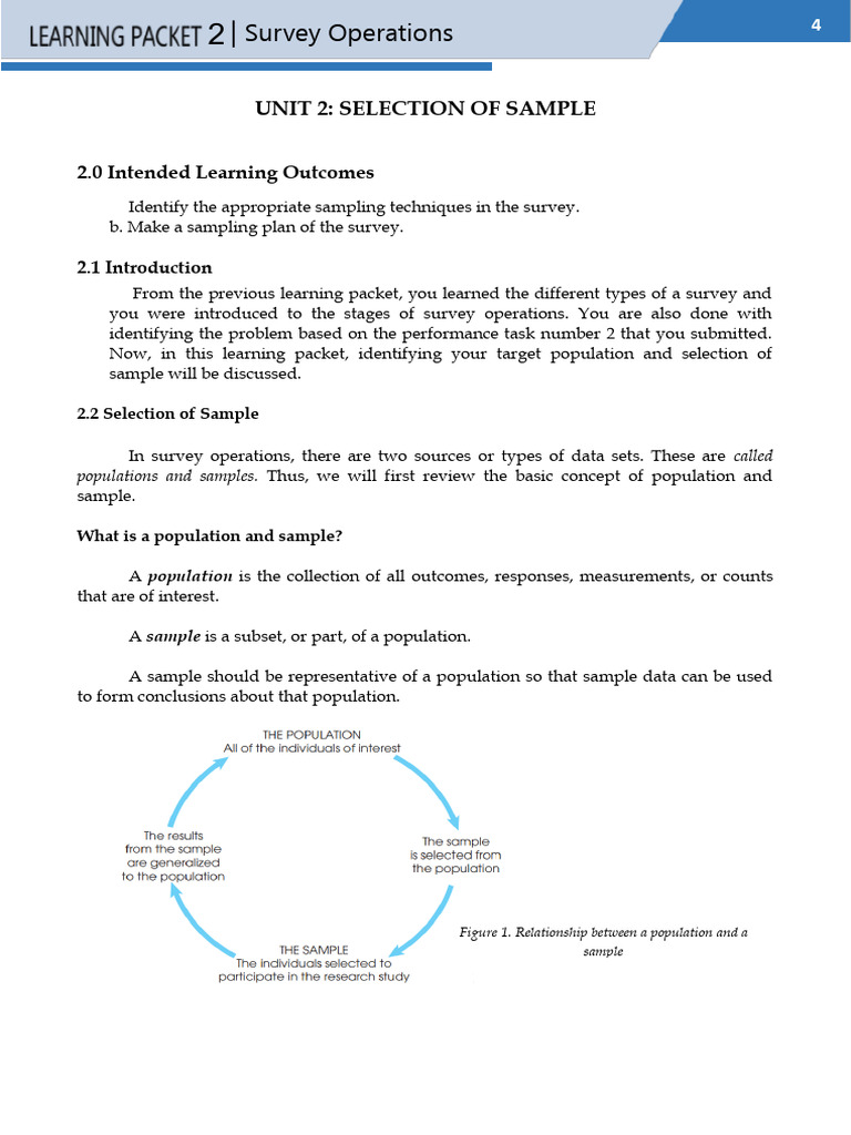 (LP2) Unit 2 - Selection of Sample - Stat 11 | PDF | Sampling ...