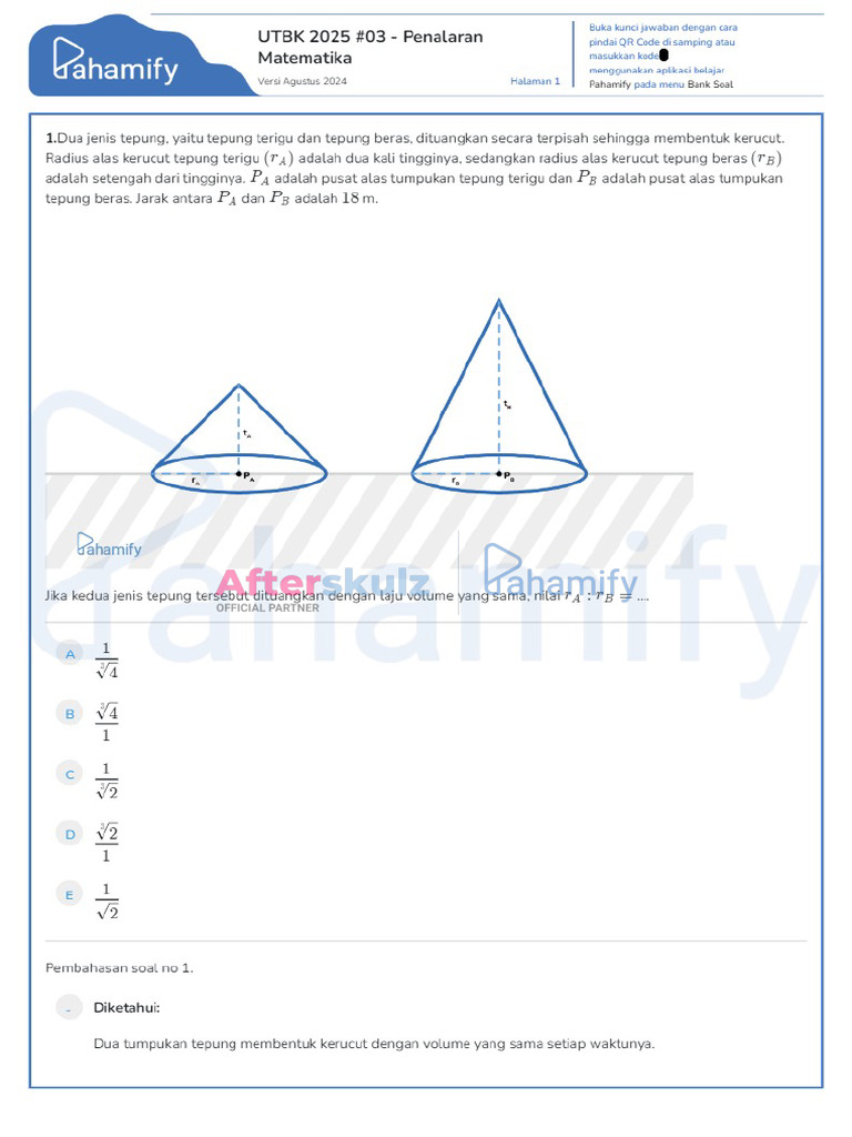 UTBK 2025 #03 - Penalaran Matematika - Solution | PDF