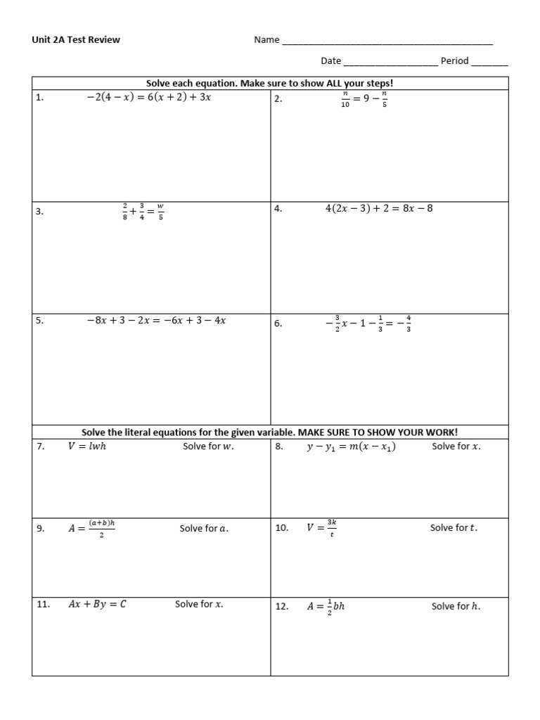 Algebra - Unit 1b Review | PDF | Inequality (Mathematics) | Mathematics
