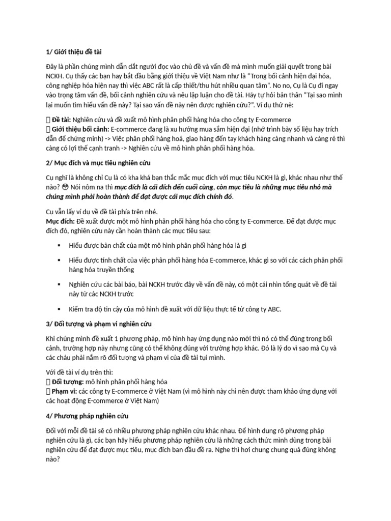 Mẫu Đề Cương Nckh | PDF