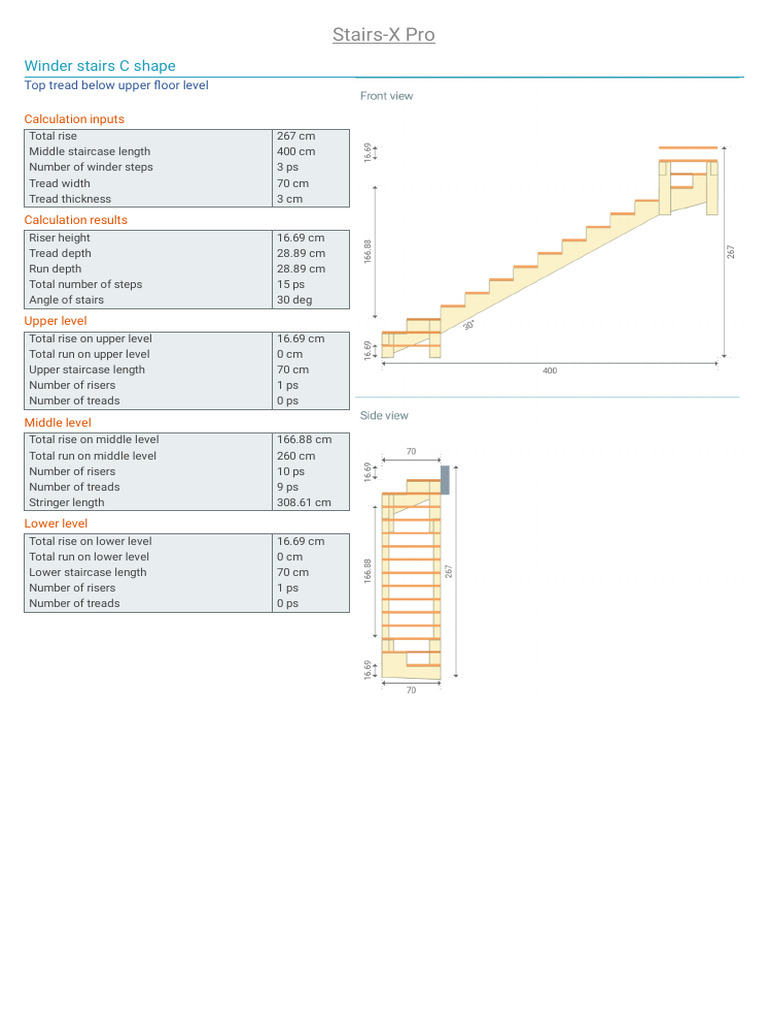 C-Shaped Winder Staircase Dimensions | PDF
