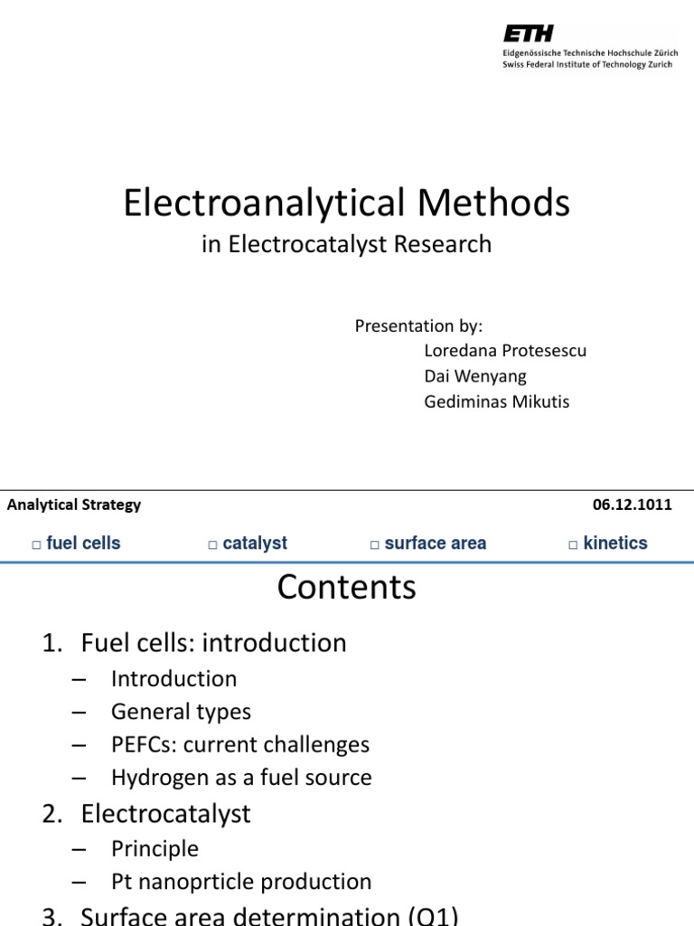 Electroanalytical Methods | PDF | Adsorption | Fuel Cell