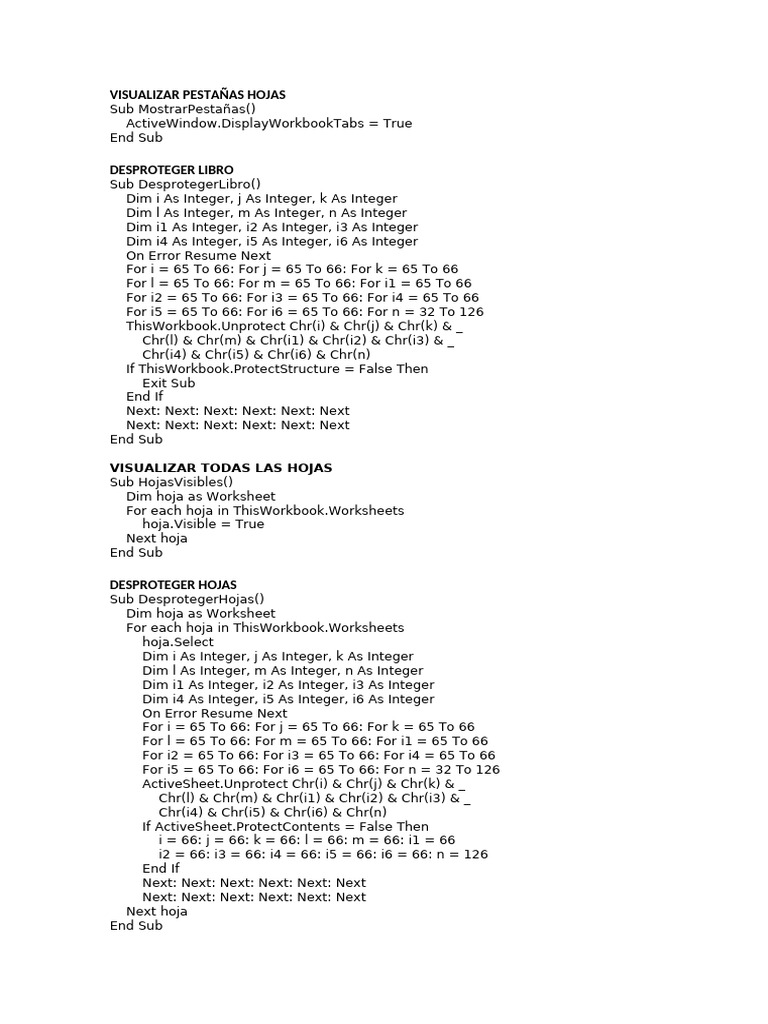 2. Desproteger Libro - Codigos | PDF