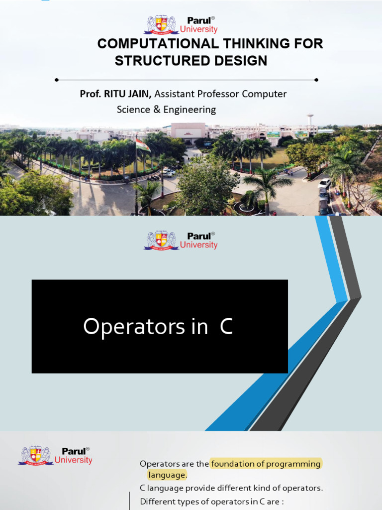 Unit 2.2 Operators | PDF | Arithmetic | Computer Programming