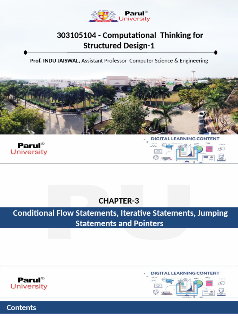 Unit 3 | PDF | Pointer (Computer Programming) | Control Flow