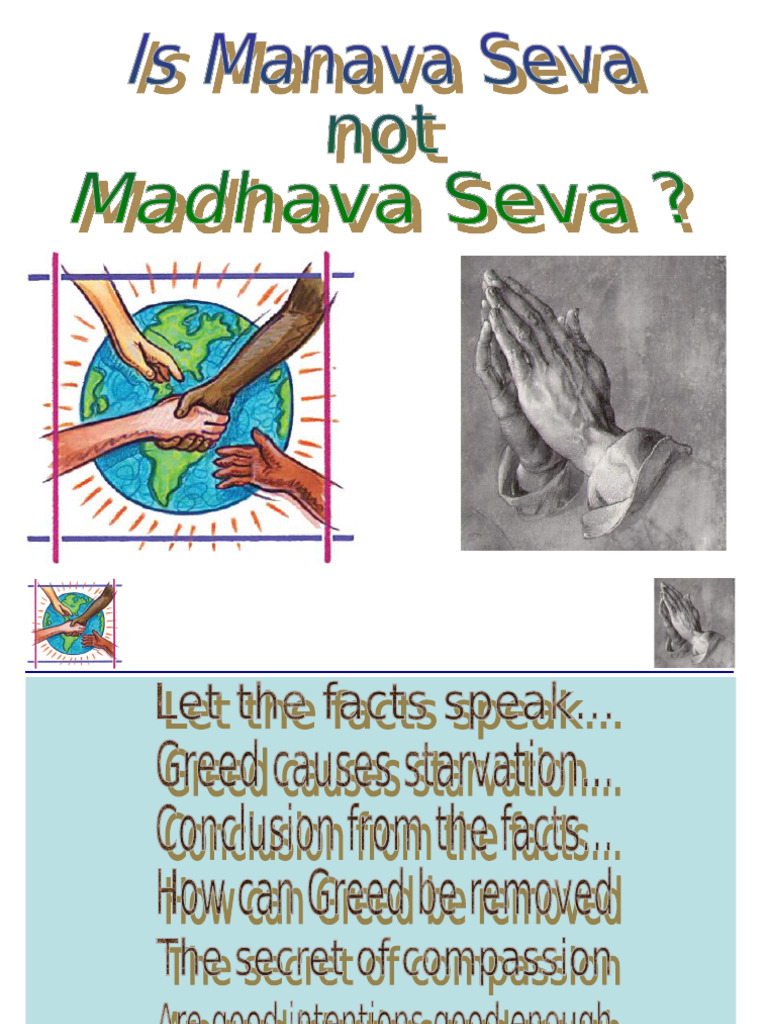 Manava Seva: Compassion and Greed | PDF | Greed