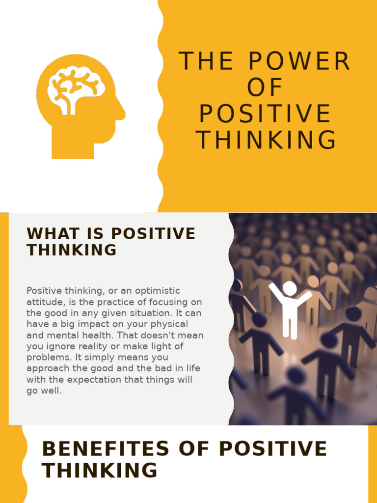 Benefits and Strategies of Positive Thinking | PDF