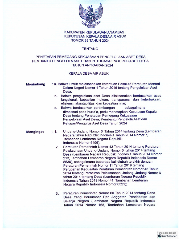 Data Aset Desa | PDF