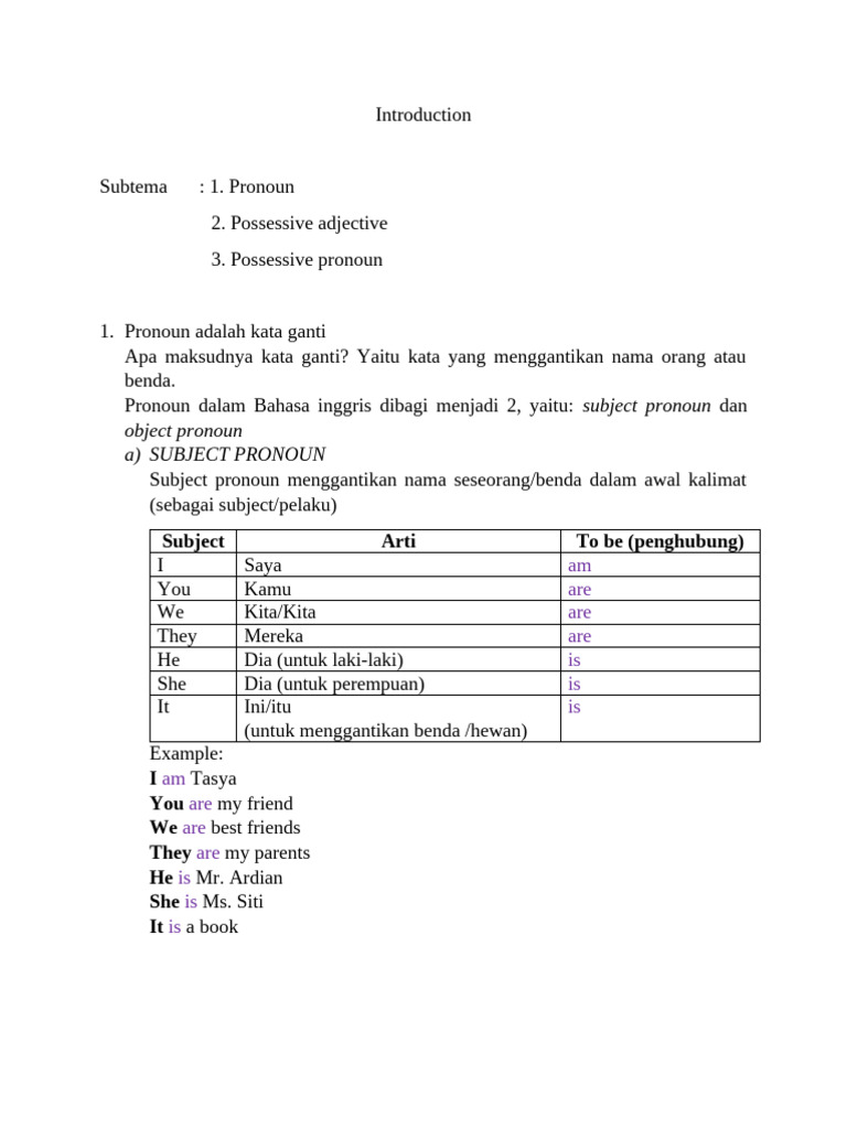 Edit Subject Object Pronoun 3 | PDF | Grammar | Linguistic Typology
