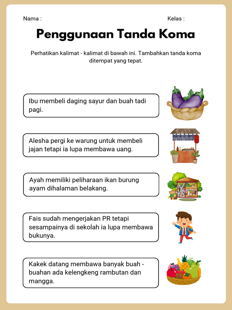 Penggunaan Tanda Koma dalam Kalimat | PDF