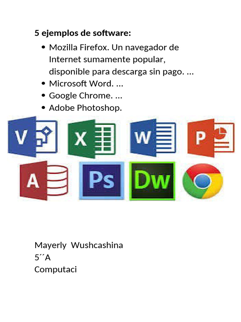 5 Ejemplos de Software (10) | PDF