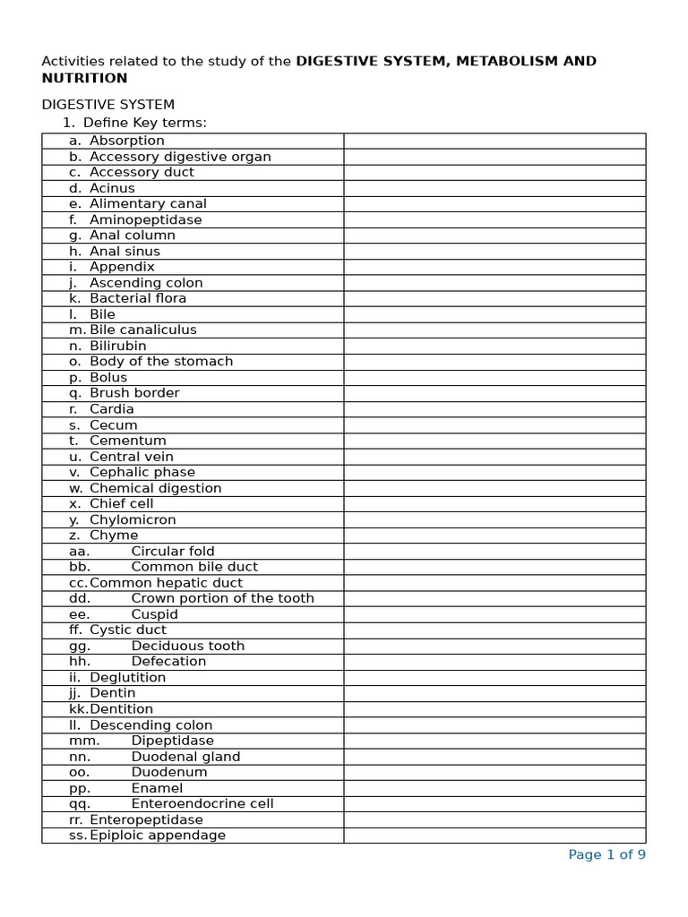 Digestive System Study Guide | PDF | Human Digestive System | Stomach