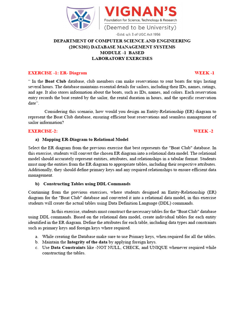 R22 Lab Exercise (1) | PDF | Relational Model | Databases