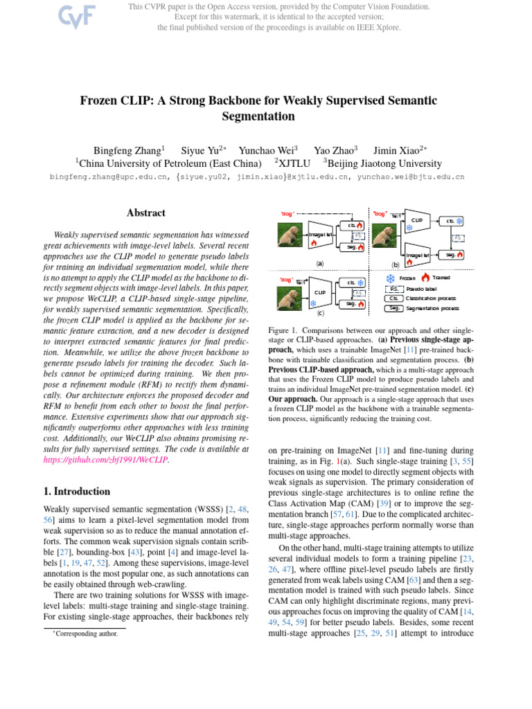 Zhang Frozen CLIP A Strong Backbone For Weakly Supervised Semantic ...