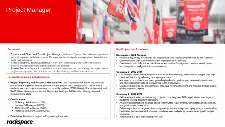 RAX - Resume Jayashree | PDF | Agile Software Development | Cloud Computing