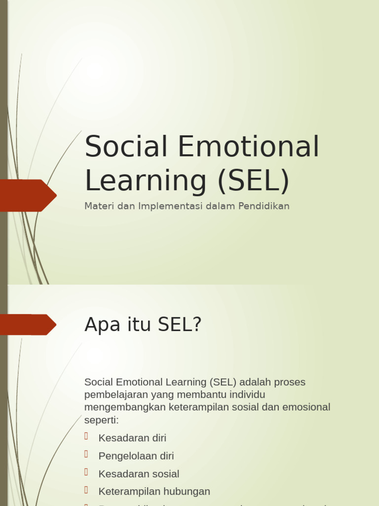 Materi Social Emotional Learning (SEL) | PDF
