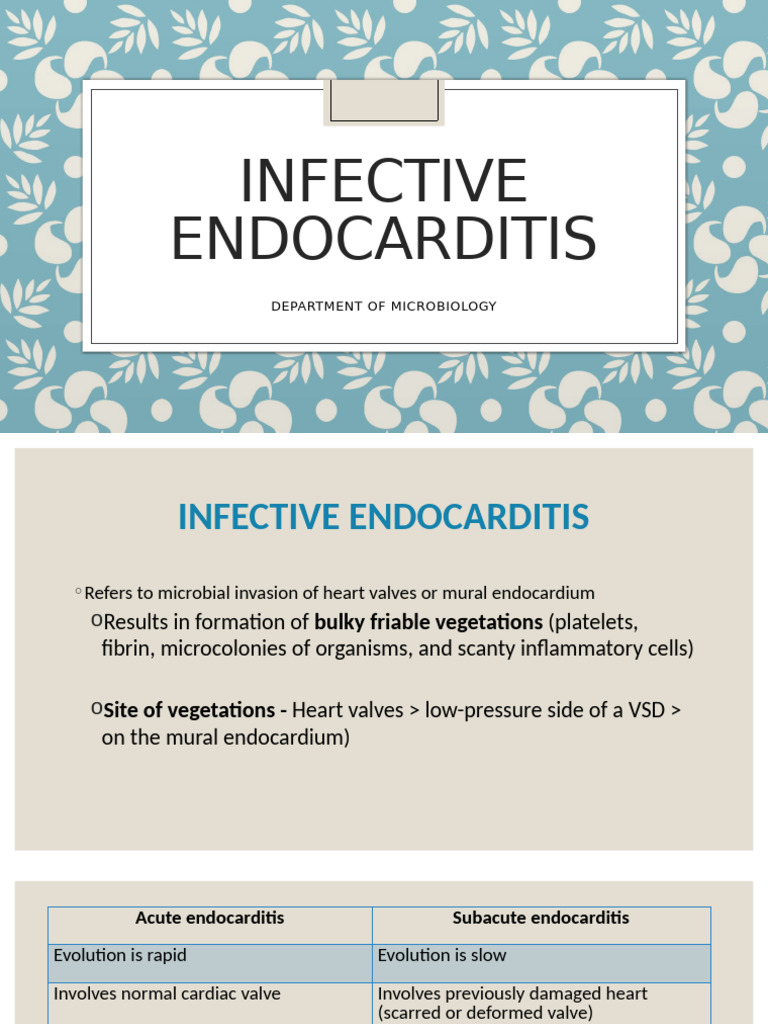 Chart 16 - Infective Endocarditis | PDF | Medical Specialties ...