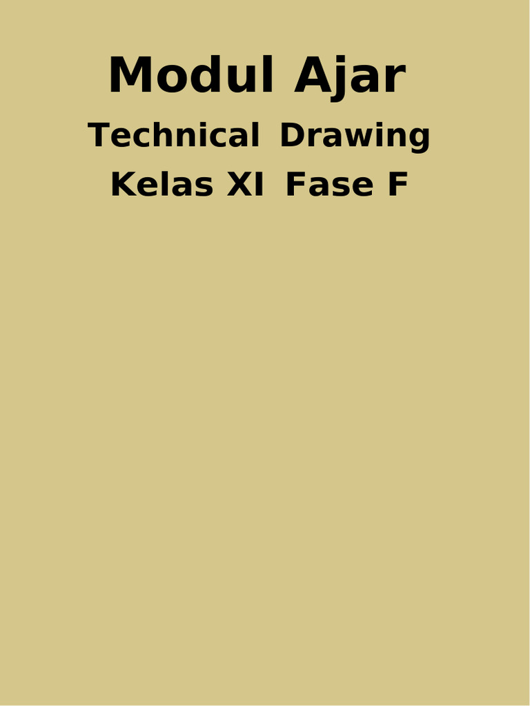Modul Ajar Desain Dan Produksi Busana - Modul Ajar Tecnical Drawing - Fase F | PDF