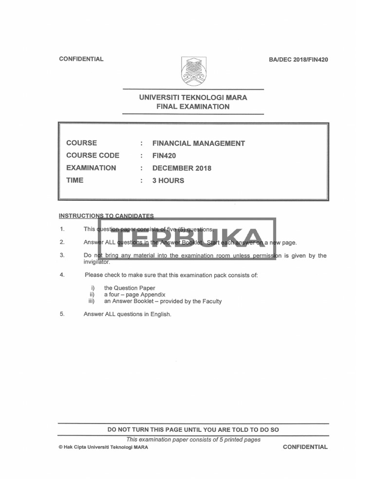 FIN420 | PDF